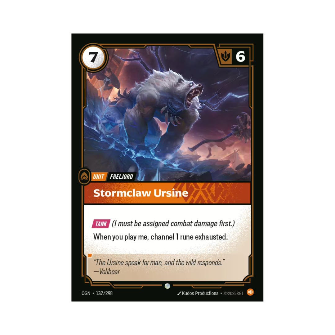 Riftbound | Stormclaw Ursine (OGN-137) – Cards Beyond